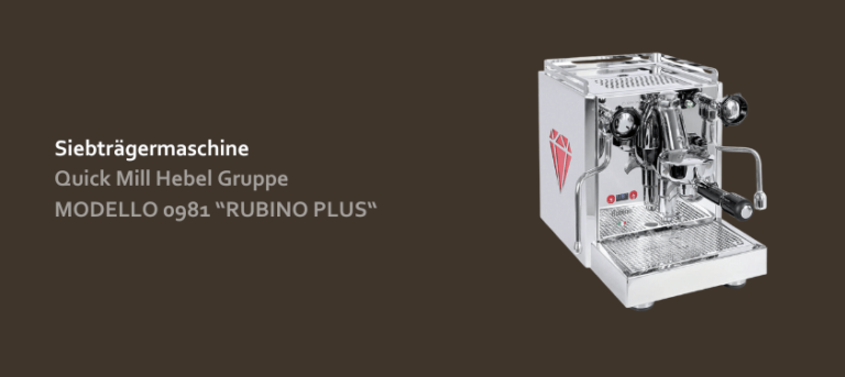 Quick Mill Hebel Gruppe MODELLO 0981 “RUBINO PLUS“ - Siebträgermaschinen von Quick Mill für hohe ...